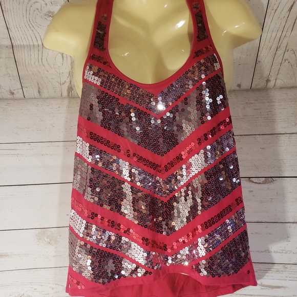 BONGO | Tops | Bongo Red Sequin Tank Top | Poshmark